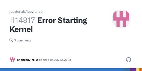 Error Starting Kernel · Issue 14817 · Jupyterlab Jupyterlab · Github