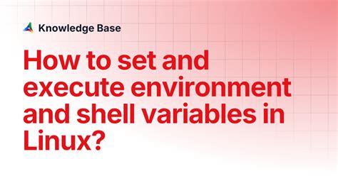 How To Set And Execute Environment And Shell Variables In Linux