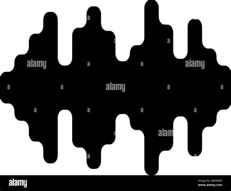 Sound Wave Graph Equalizer Sinusoid Flat Vector Icon Illustration Simple Black Symbol On