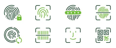 Premium Vector Biometric Identification Line Icon Finger Print Verification Pictogram