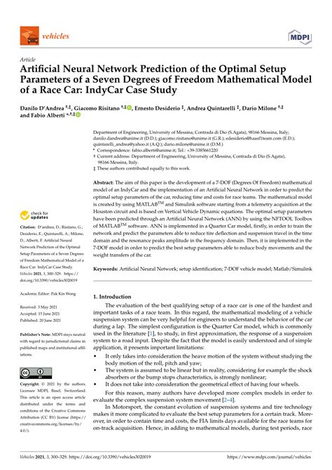 Pdf Artificial Neural Network Prediction Of The Optimal Setup