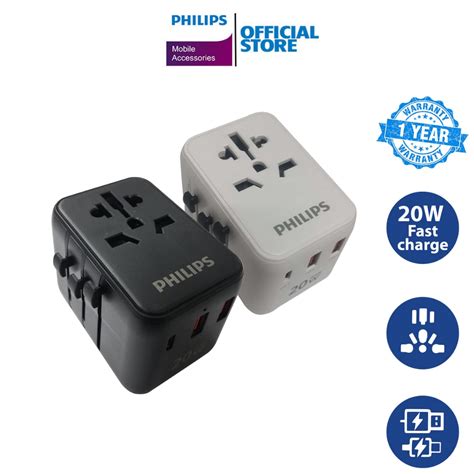 Philips International Travel Extension Socket Universal Adaptor With Us Eu Uk And Aus Standard