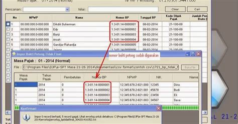 E Spt Consulting Error Saat Import Bukti Potong Espt Pph Pasal 21 2014 Part 2
