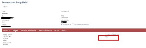 Data Fix For Help Field Under Transaction Body Fields — Netsuite Community