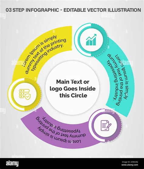 3 Steps Infographics Design Template Graph Pie Chart Workflow