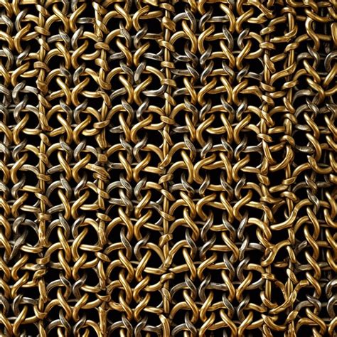A Close Up Of A Chainmail With A Gold Chain Generative Ai Premium Ai Generated Image