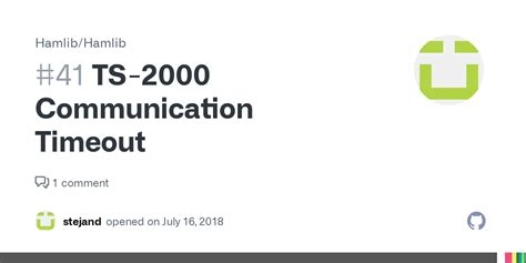 Ts 2000 Communication Timeout · Issue 41 · Hamlibhamlib · Github