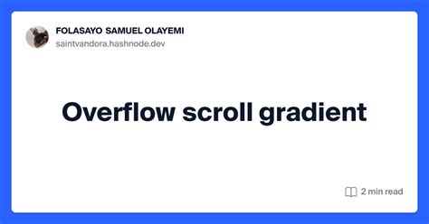Overflow Scroll Gradient