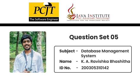 Question Set 05 How To Insert Data Using The Insert Query Statement