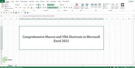 Ms Excel Macros And Vba Shortcuts For Windows And Mac