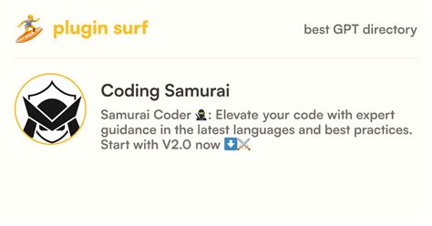 Coding Samurai Gpt Information Latest Updates And Reviews 2024