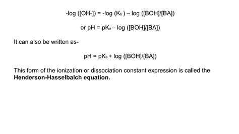 Buffer And Buffer Equations Pptx Chemistry Science