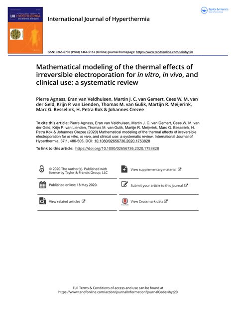 Pdf Mathematical Modeling Of The Thermal Effects Of Irreversible