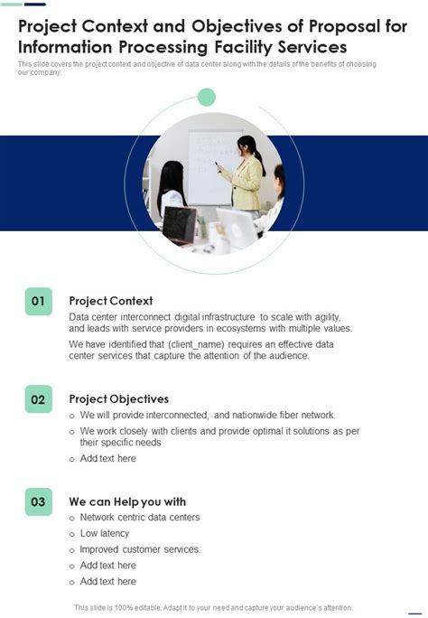 Project Context And Objectives Of Proposal For Information Processing