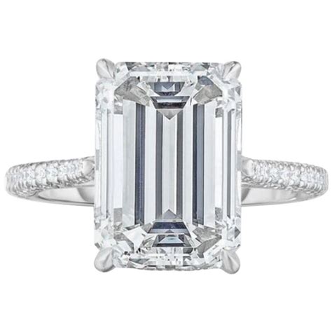 Gia Certified 175 Carat Diamond Long Emerald Cut Natural Diamond Ring