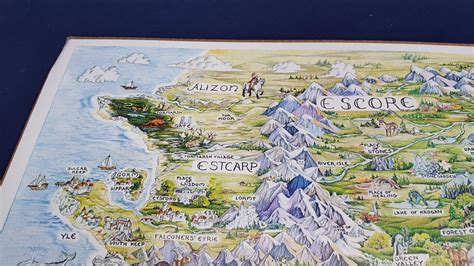Witch World Poster Map Karsten Andre Norton Signed 16 5 X 23 5 Sealed