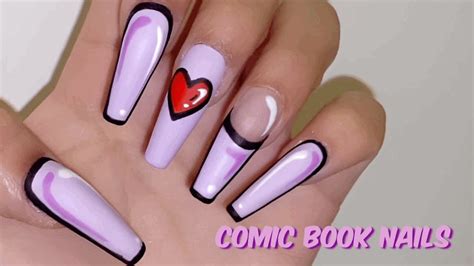 외국에서 핫한 코믹 북 네일 ㅣ기포없이 연장하는 법 ㅣ 셀프네일 ㅣ Youtube