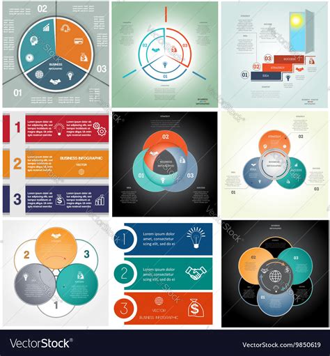 Set 3 6 Royalty Free Vector Image Vectorstock