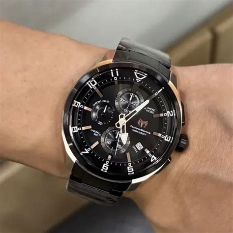 Reloj Technomarine Ocean Quantum Tm318122 Negro Ororosa 44mm Cuotas