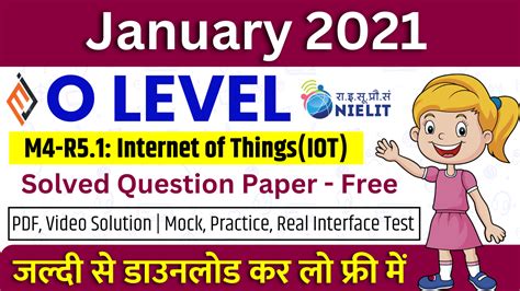 O Level Iot Paper January 2021 Examjila