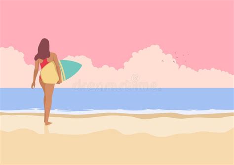 Walk Beach Girl Stock Illustrations 1031 Walk Beach Girl Stock