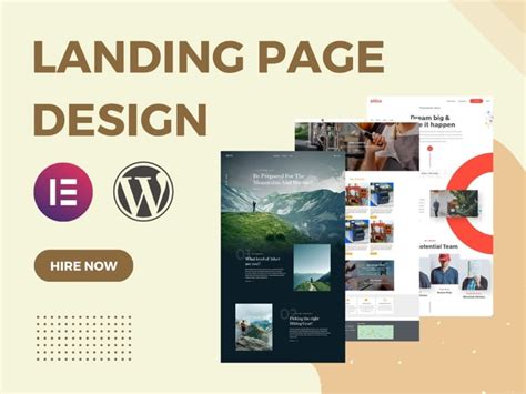 landing page design using wordpress and elementor upwork