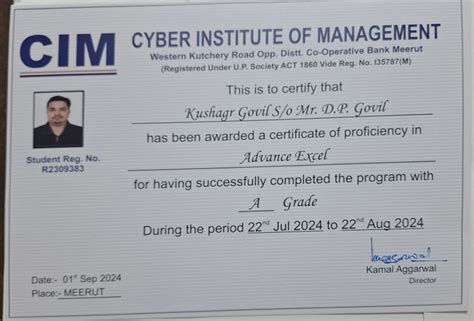 Advance Excel Certificate Uploading Time👇 Sap Fico 3 Modules Done