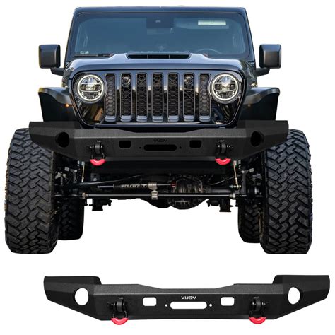 Vijay Front Bumper Fits 2007 2024 Jeep Wrangler Jk Jku Jl Jlu And 2020