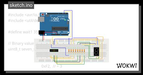 Lab 5 Seven Segment Display Copy Wokwi Esp32 Stm32 Arduino Simulator