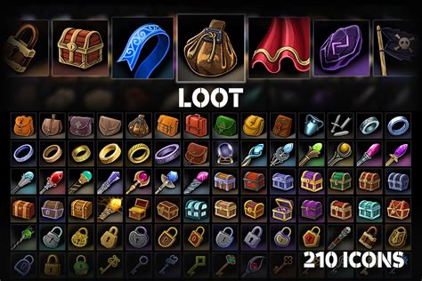 loot icons 2d icons unity asset store