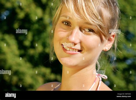 Cute Blond Girl Stock Photo Alamy
