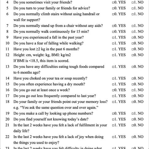 Improvement In The Physical And Social Domains Of The Kihon Check List Download Scientific