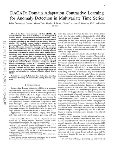 Pdf Dacad Domain Adaptation Contrastive Learning For Anomaly
