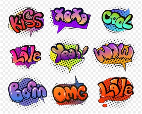 Premium Vector | Comic speech bubbles set with different emotions and text comic bubble speech ...