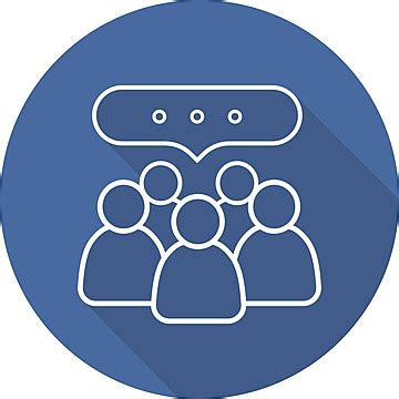 Conference Flat Linear Long Shadow Icon Crowd Vector Communication Vector, Crowd, Vector ...