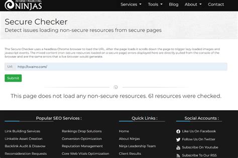 Secure Checker Internet Marketing Ninjas Twaino