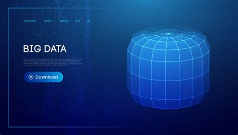 Big Data Visualization Wireframe Digital Vector Image