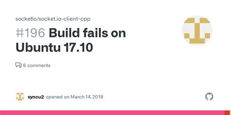 Build Fails On Ubuntu 1710 · Issue 196 · Socketio Client Cpp · Github