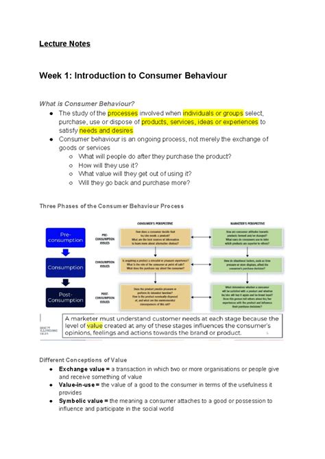 Lecture Notes Lecture Notes Week 1 Introduction To Consumer