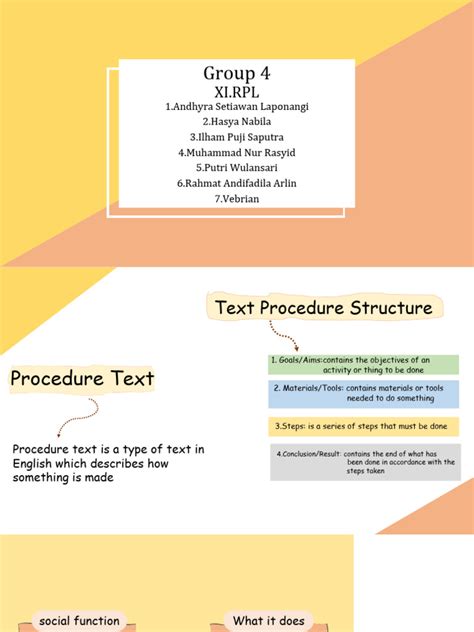 Procedure Text Pdf Verb Sentence Linguistics