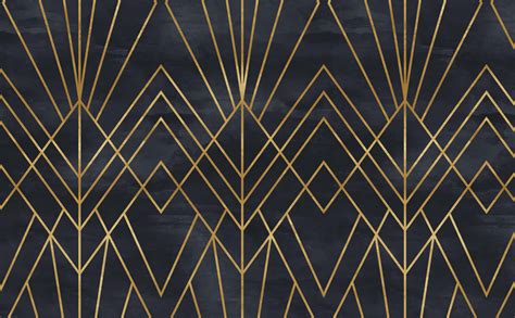 Download A Gold And Black Deco Wallpaper Wallpaper