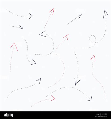 Colorful Doodle Arrows Infographic Elements Isolated On Background