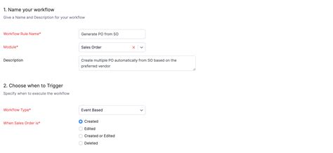 function 25 automatically generate purchase orders from a sales order