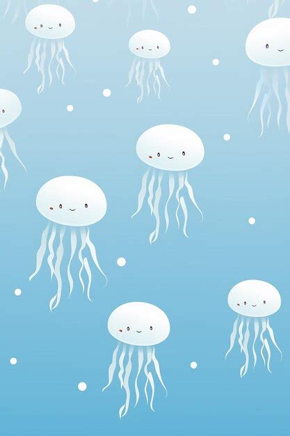 Premium AI Image Jellyfish In A Blue Sky