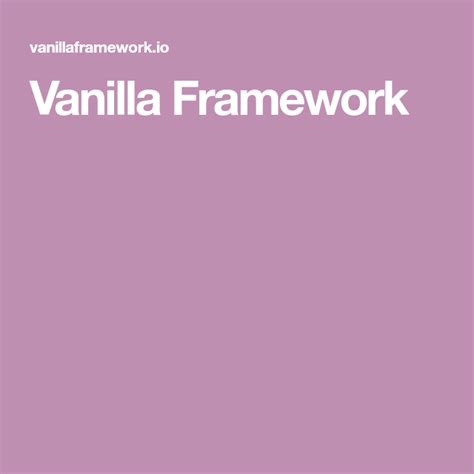 vanilla framework design system framework vanilla