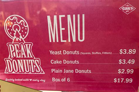 Peak Donuts Surrey Your Sweet And Savoury Stop At Fresh Street Market • Surrey Eats