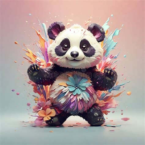 Colorful Red Panda Illustration Stock Illustration Illustration Of