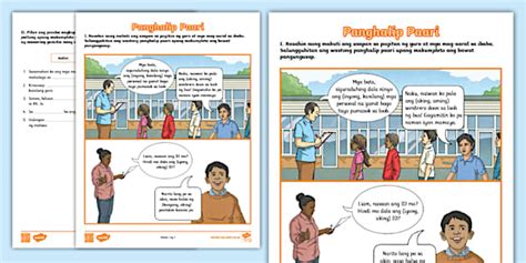 Panghalip Na Paari Worksheet Grade 4 6 Twinkl Ph