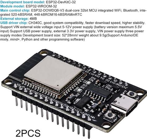Esp32 Ontwikkelplaat Nodemcu Module 4 Stuks Esp Wroom 32 Wifi