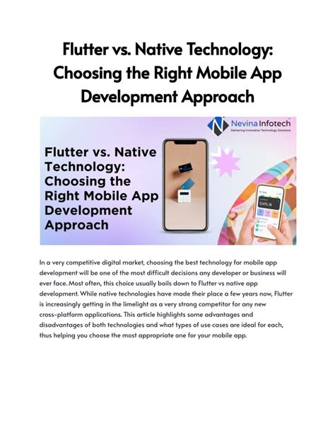 Ppt Flutter Vs Native Technology Choosing The Right Mobile App Development Approach